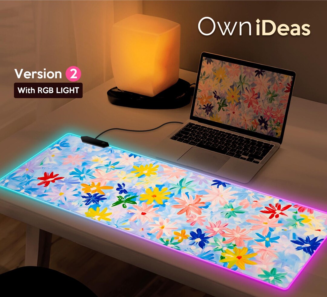 Oil Painting Computer Mouse Pad Office Accessories Colorful Flower ...