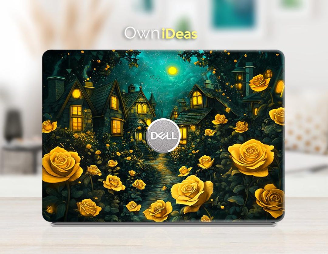 Dell XPS 9560 Laptop Decal Yellow Rose Design Personalized Gift for ...