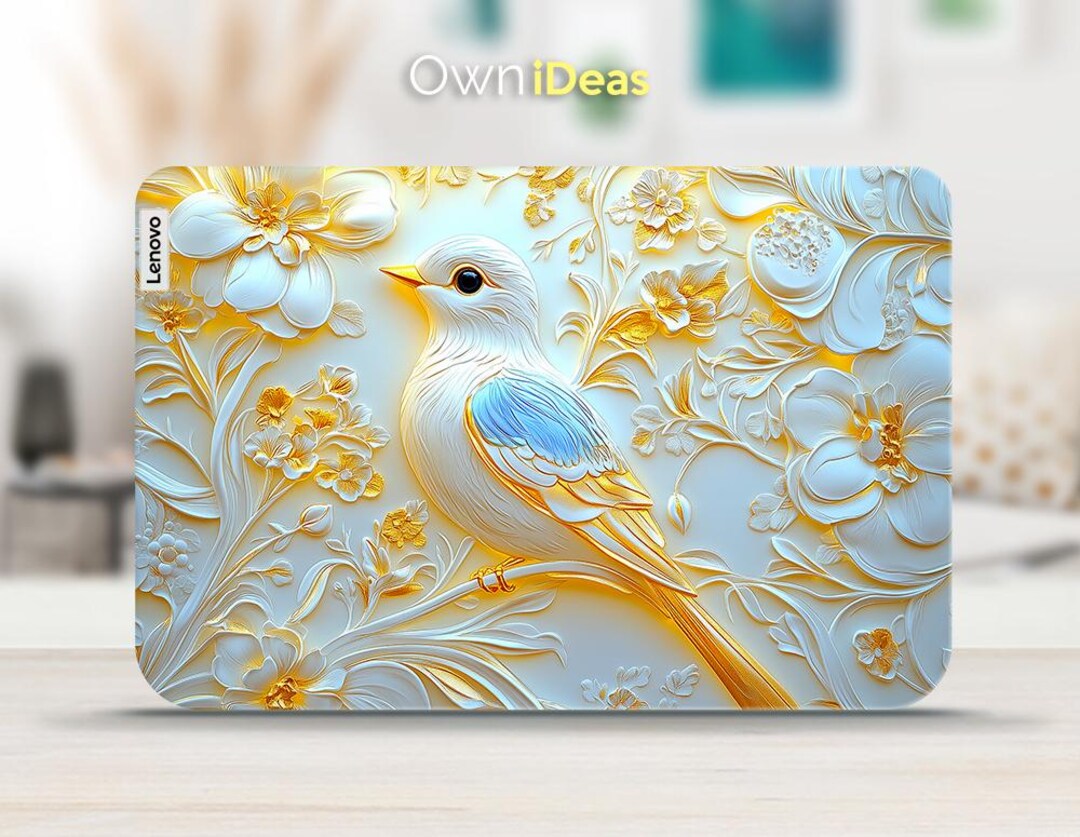 Lenovo Laptop Sticker Yellow Bird Pattern Personalized Gift for Sisters ...