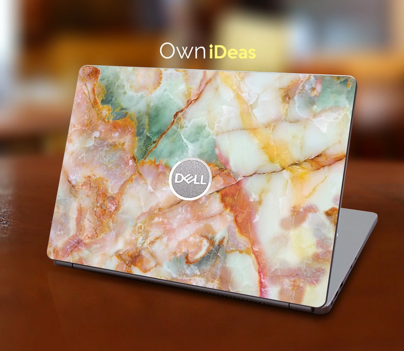 Dell Notebook Skins Marble Texture Personalized Customizable - Etsy