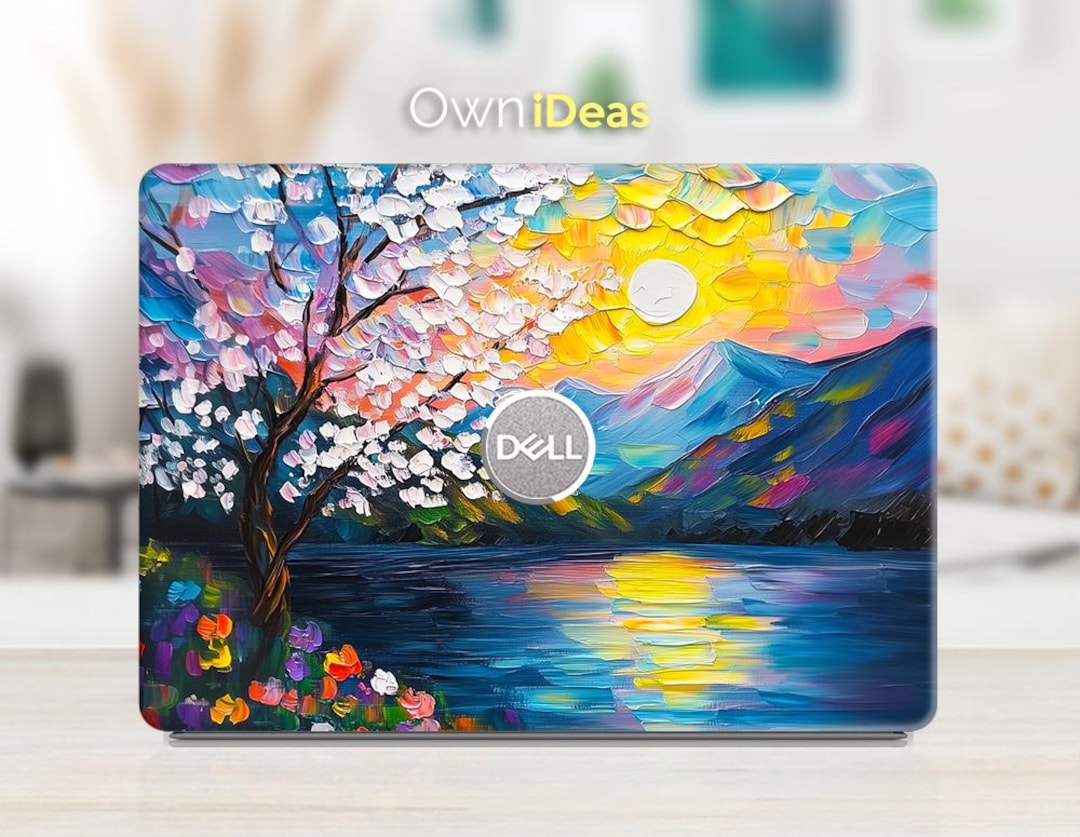 Dell Laptop Sticker Colorful Oil Painting Landscape Pattern Custom ...
