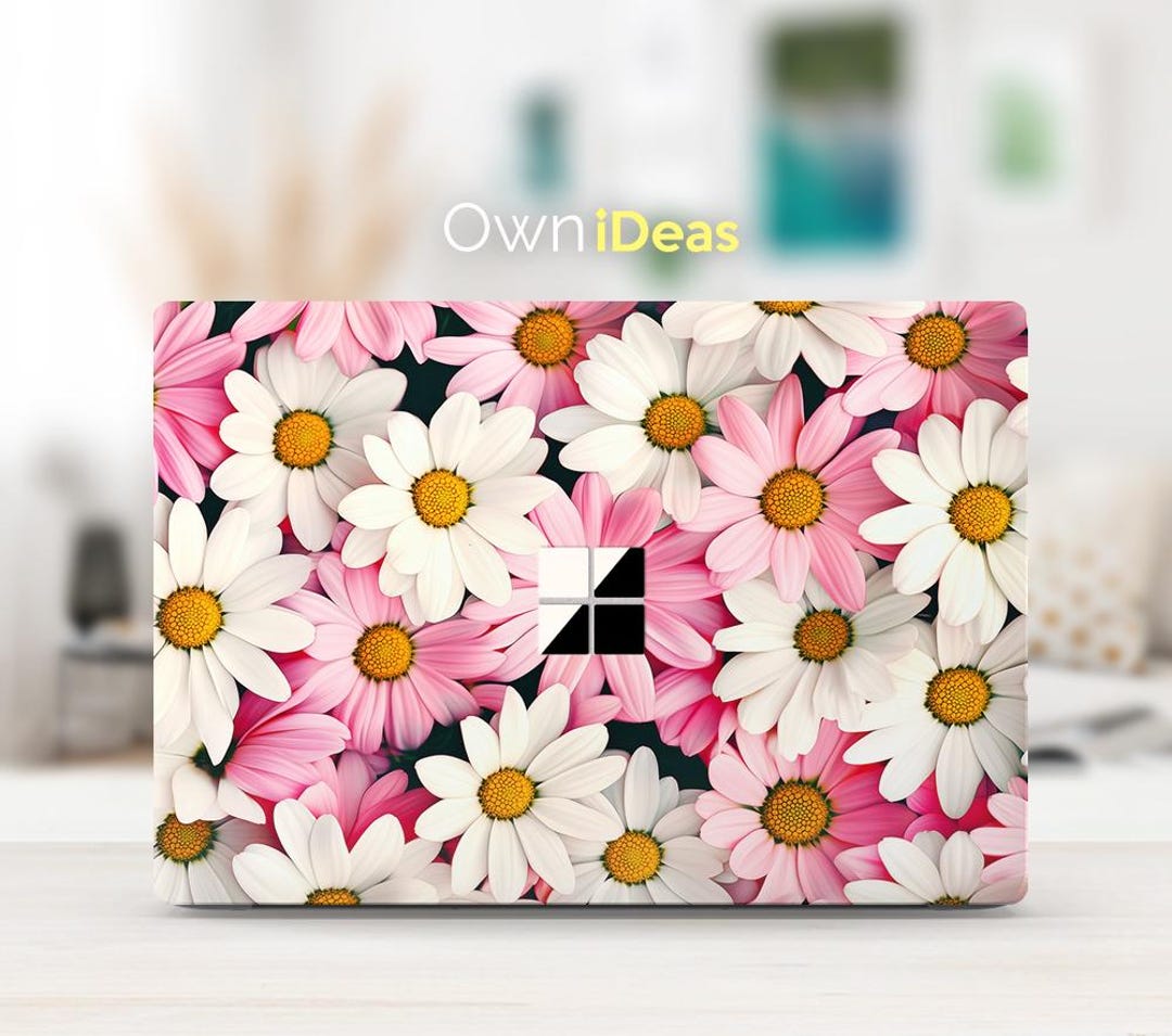 Surface Laptop 7 Protective Sticker Chrysanthemum Design Customizable ...