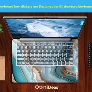 Lenovo Laptop Sticker Blue Art Design Personalized Customizable Gift ...