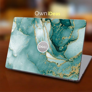 Dell Inspiron 15 3000 Skin, Green Marble Texture, Personalized Gift ...