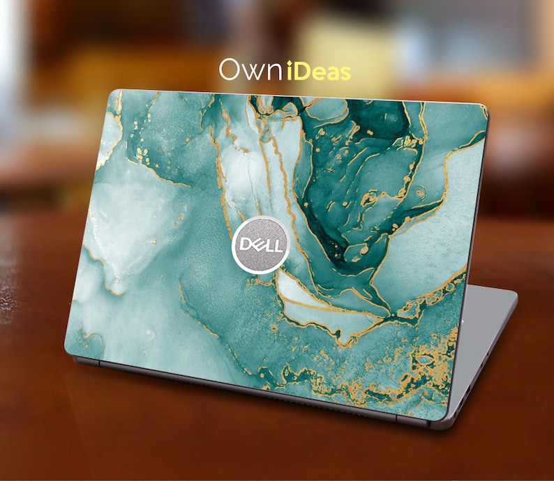 Dell Inspiron 15 3000 Skin, Green Marble Texture, Personalized Gift ...
