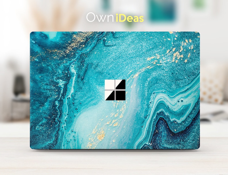 Surface Laptop Go Skin Personalized Gifts Blue Marble - Etsy