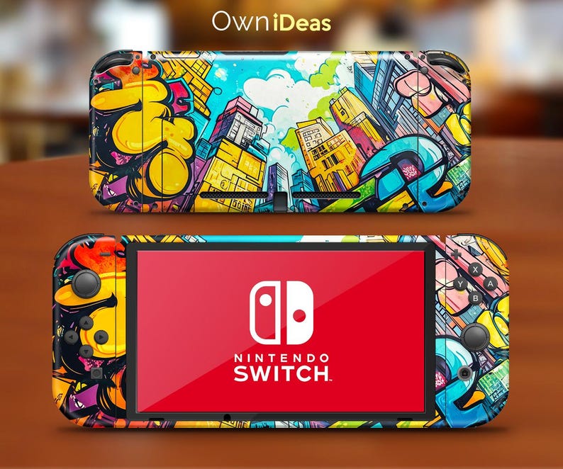 Custom Nintendo Switch Skins Graffiti Urban Design Switch Matching ...
