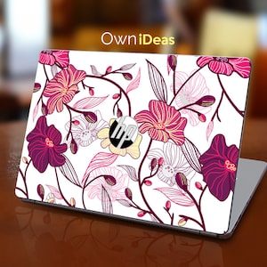 Hp Laptop Skin Classic Pink Flower Design Fashion Vinyl Decal ...