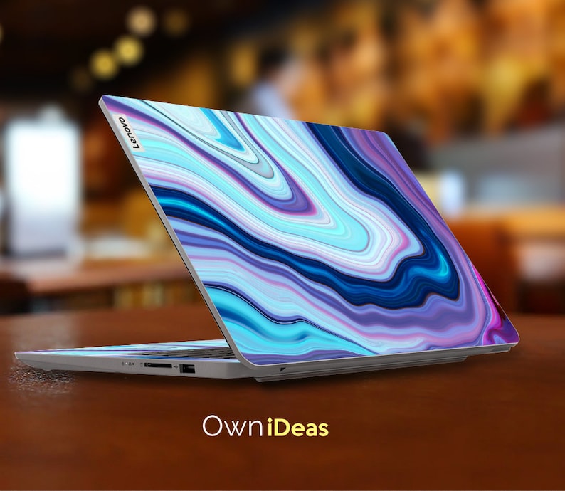 Laptop Skin Lenovo Thinkpad Ideapad Abstract Curve Design Personalized ...
