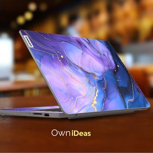 Lenovo Laptop Decal Purple Marble Design Customizable Unique Gift for ...
