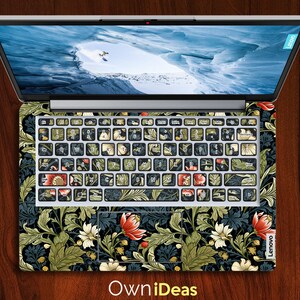 Lenovo Yoga Skin Convertible Laptop Green Aesthetic Flowers ...