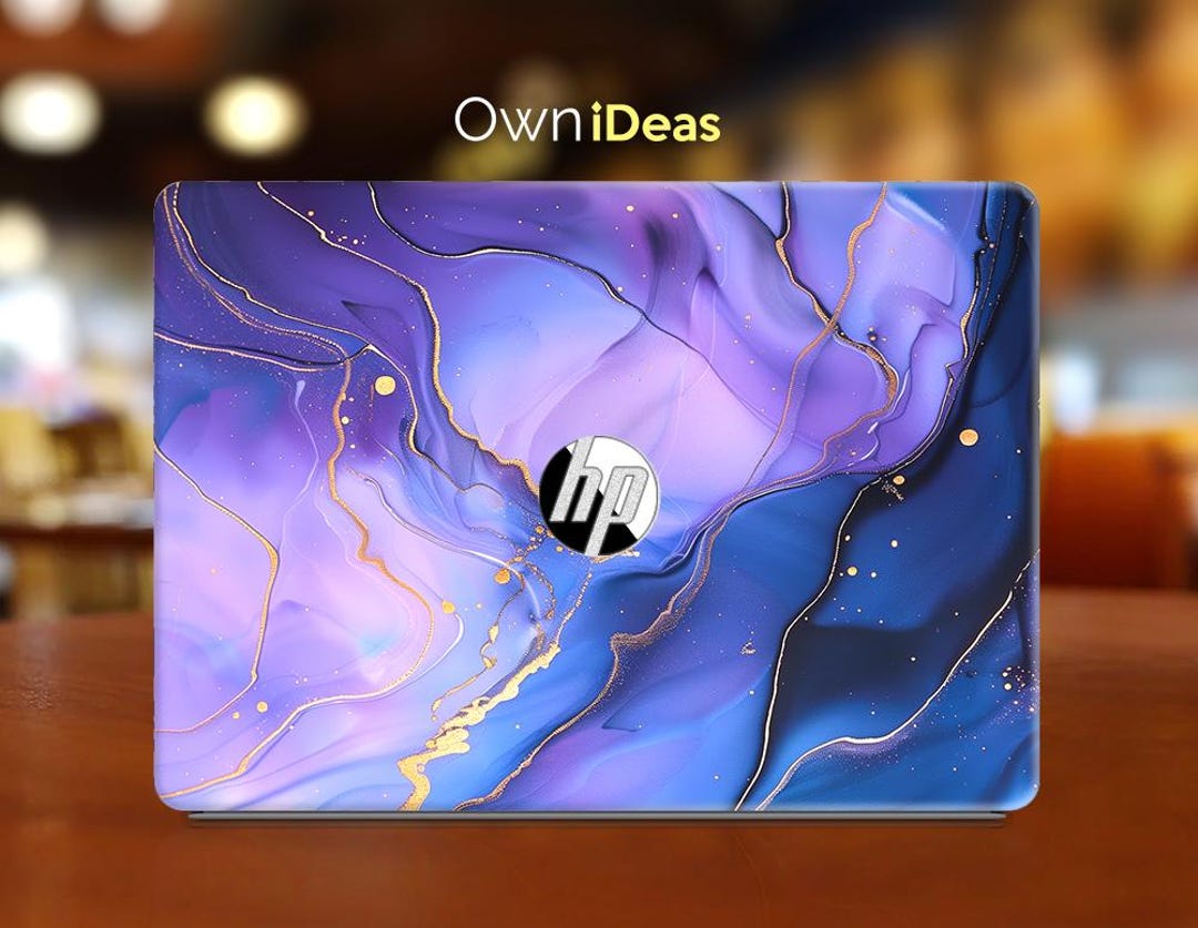 Hp Envy Skin Computer Purple Marble Design Customizable Gift for ...