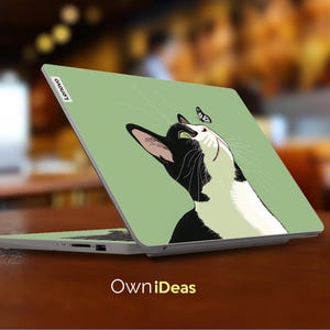 Lenovo Computer Sticker Cow Cat Design Personalized Gift Vinyl Sticker ...