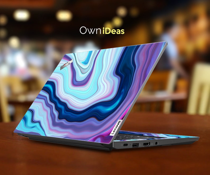 Laptop Skin Lenovo Thinkpad Ideapad Abstract Curve Design Personalized ...