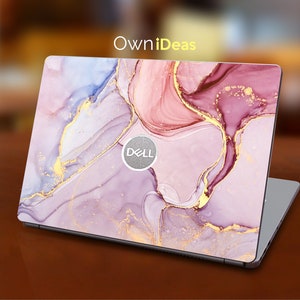 Dell Laptop Skins With Pink Marble Texture Design Personalized Gifts ...
