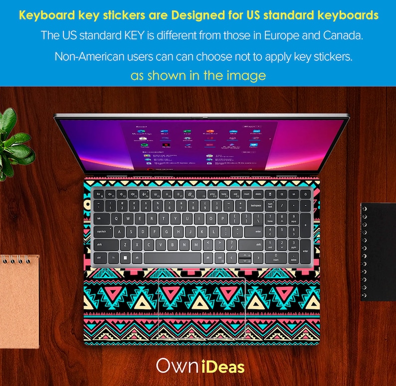 Hp Pavilion 14 Skin, Geometric Patterns Personalized Gift, Fits HP ...