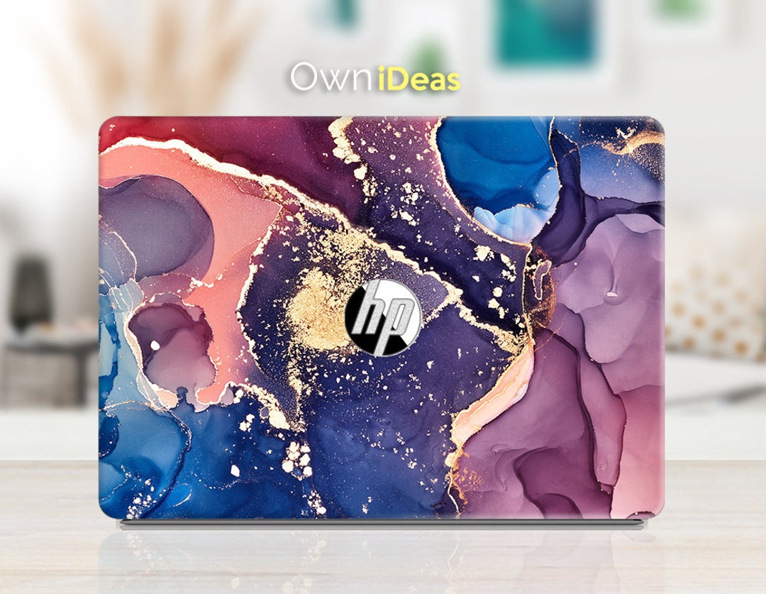 Hp Laptop Skins, Colorful Marble Texture, Personalized Gift, Fits HP ...