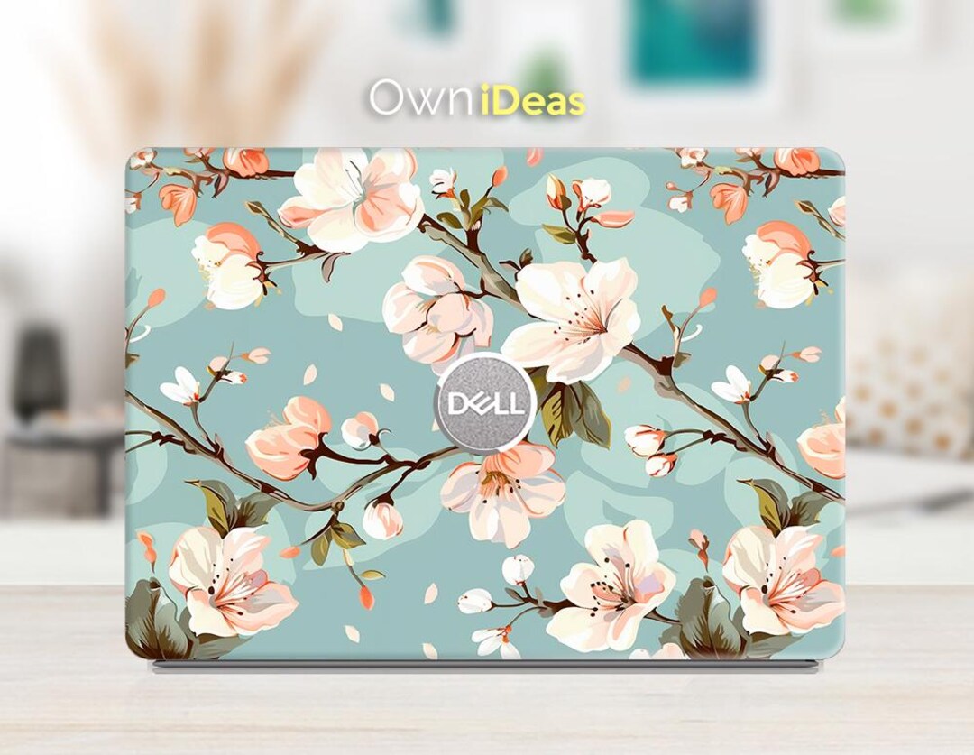 Dell Decal Laptop Decal Oil Painting Flower Design Personalized Gift ...