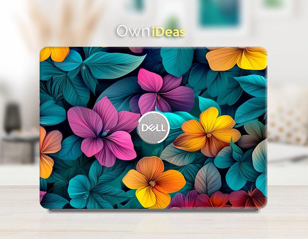 Dell 16 Inch Laptop Decal Fantasy Flower Design Personalized Gift for ...