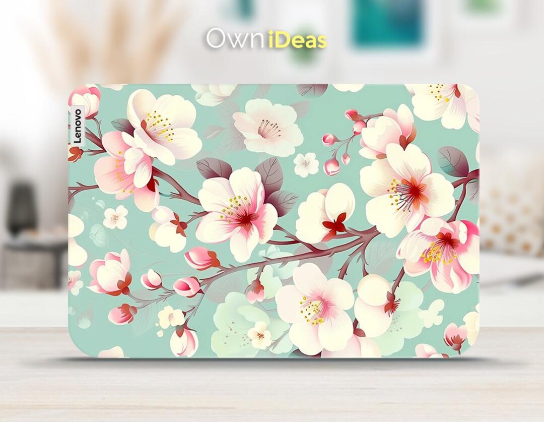 Lenovo Slim Laptop Skin Pink Flower Design Personalized Gift for Sister ...