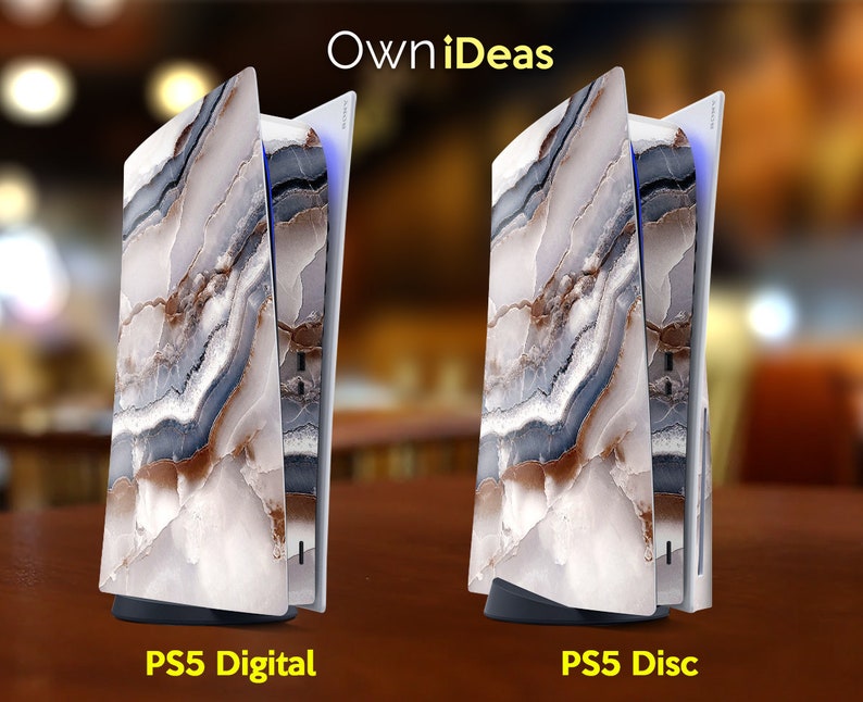 Ps5 Console Side Panels Skin Marble Texture Customizable Personalized ...