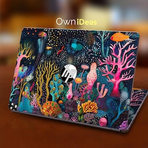 Hp Laptop Sticker Abstract Underwater Plant Design Personalized Gift ...
