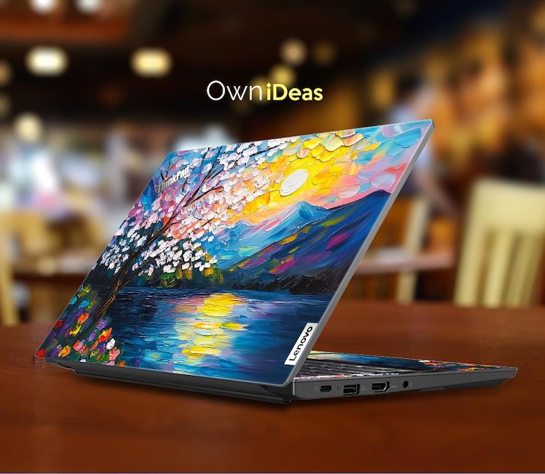 Lenovo Laptop Skin Oil Painting Scenery Vinyl Sticker Personalized ...