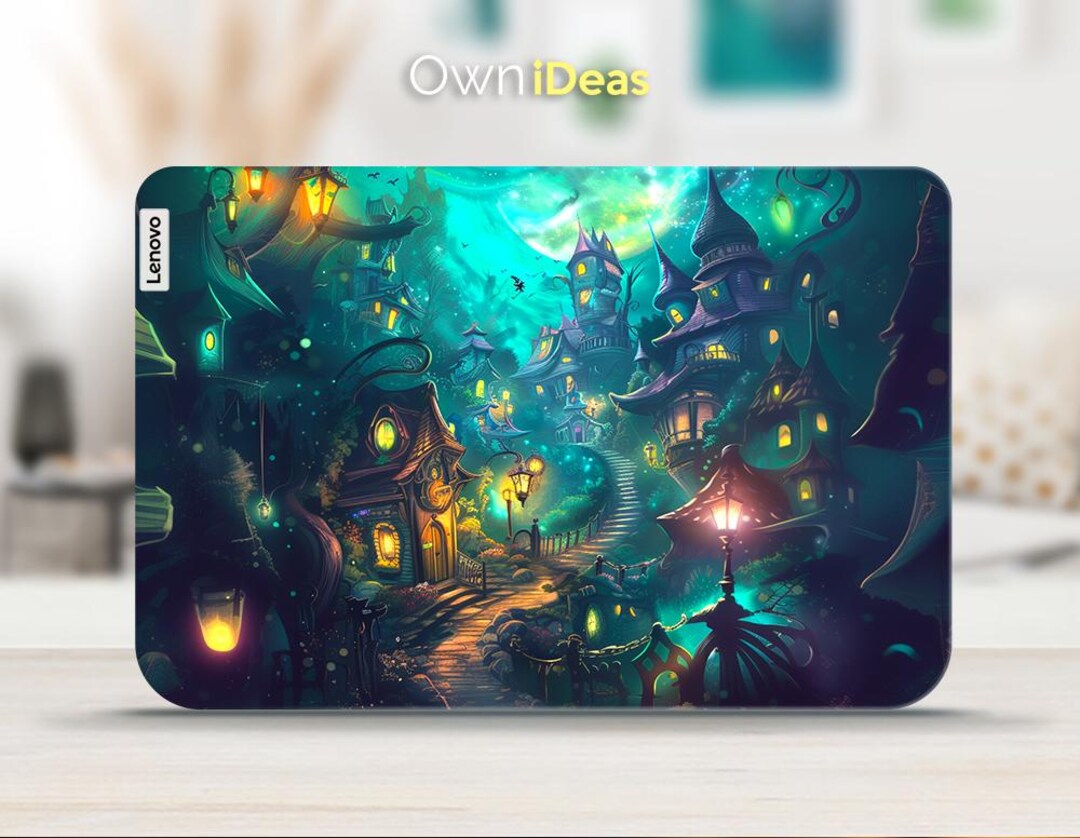 Lenovo Laptop Decal Oil Painting Dark Castle Design Personalized ...