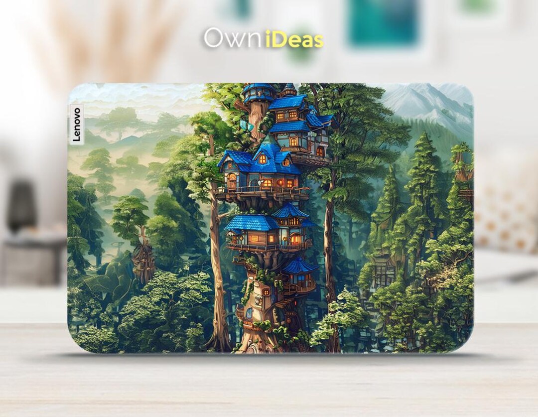 Lenovo Laptop Decal Oil Painting Wood House Design Personalized ...