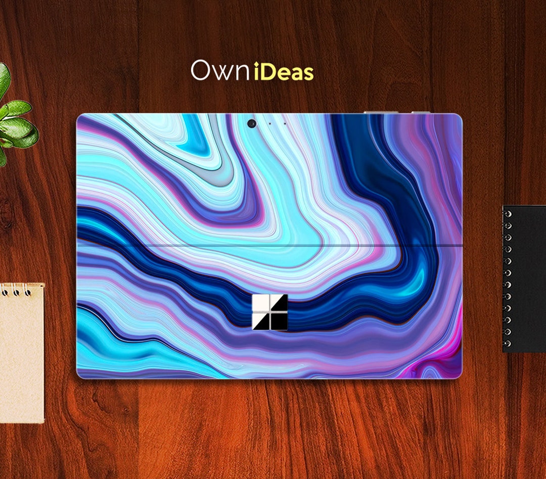 Surface Pro Go Tablet Skin Blue Abstract Design Personalized Gift for ...