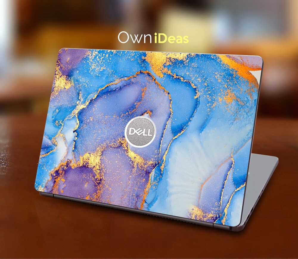 Dell Xps Laptop Skin Blue Marble Texture Design Personalized Gift, Fits ...