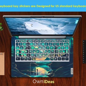 Lenovo Laptop Protective Sticker Night River Pattern Vinyl Sticker for ...