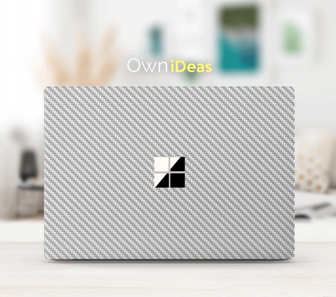 Surface Pro Laptop Solid Color Sticker Fiber Silver Personalized Gift ...