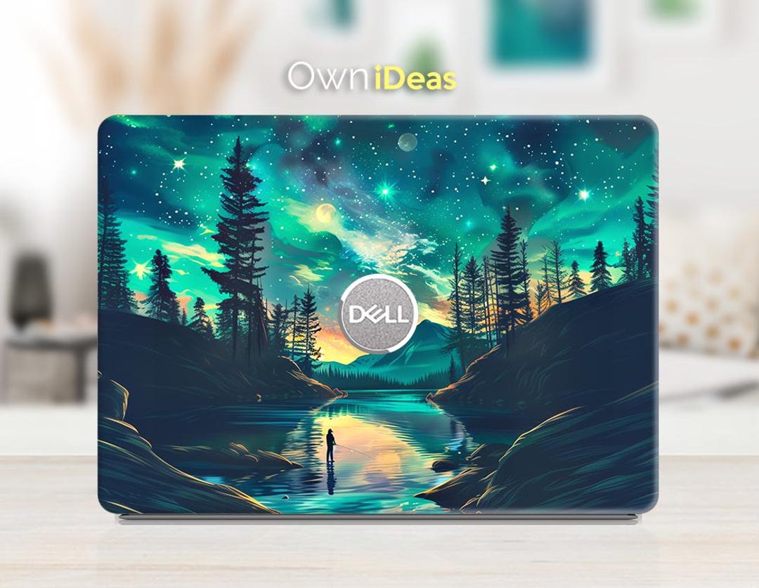 Dell Laptop Decal Starry Forest Design Personalized Gift Custom Decal ...