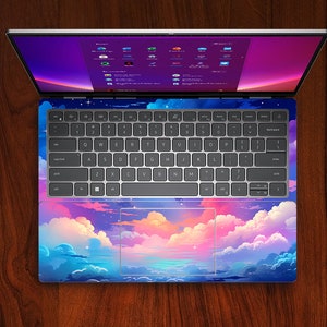 Dell Laptop Skin Cute Decal Aesthetics Whimsical Skyline Stickers ...