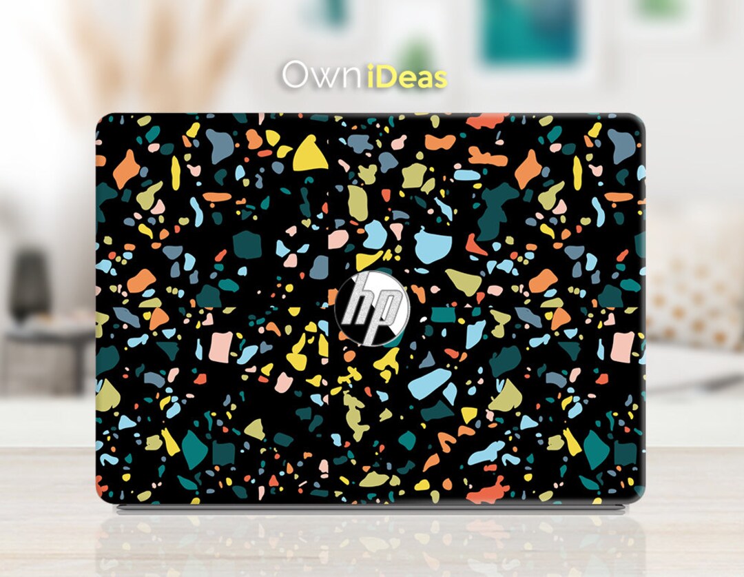 Hp Probook Laptop Skin Black Terrazzo Personalized Gift, Fits HP ...