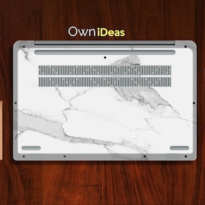 Laptop Skin, Lenovo Computer,white Marble Design,personalized Decals ...