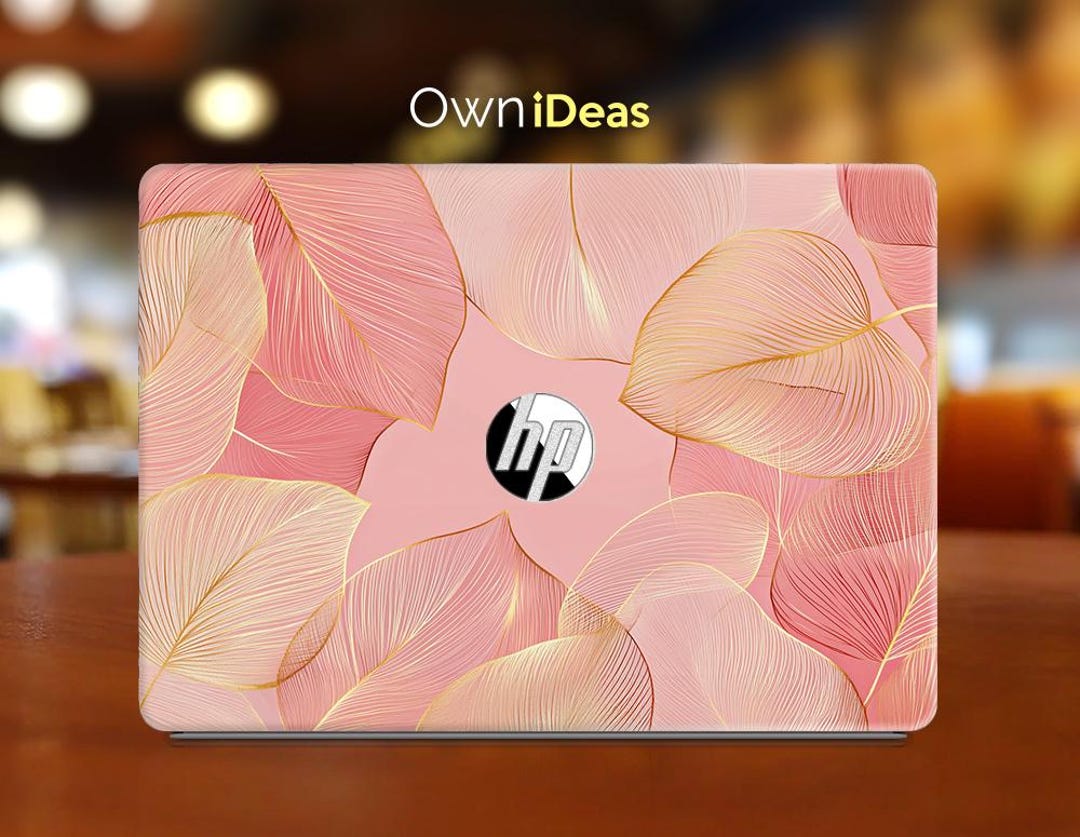 Hp Laptop Protective Film Pink Leaf Design Personalized Gift for Specre ...