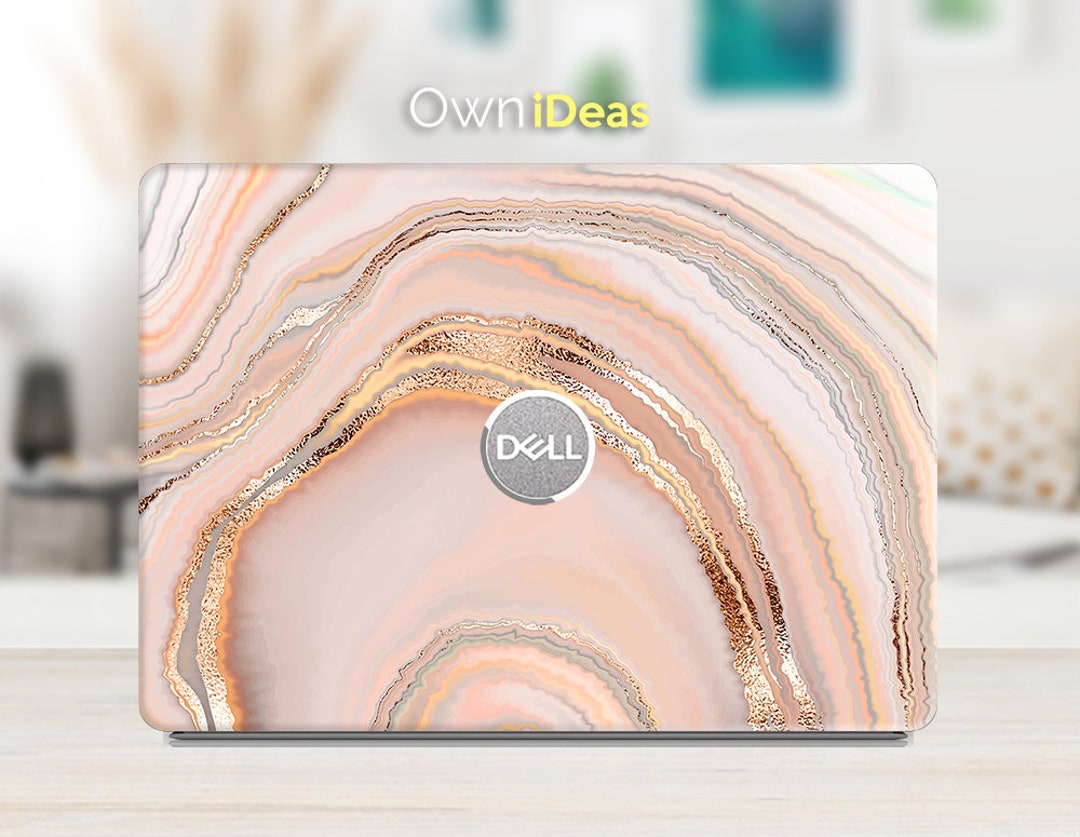 Dell Laptop Skin, Marble Texture, Personalized Customizable Gift, Fits ...