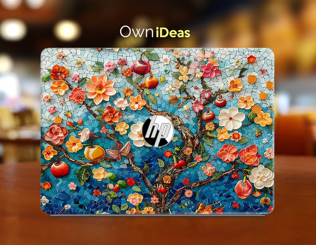 HP Laptop Skin Color Beautiful Flower Pattern Valentine's Day Gift for ...