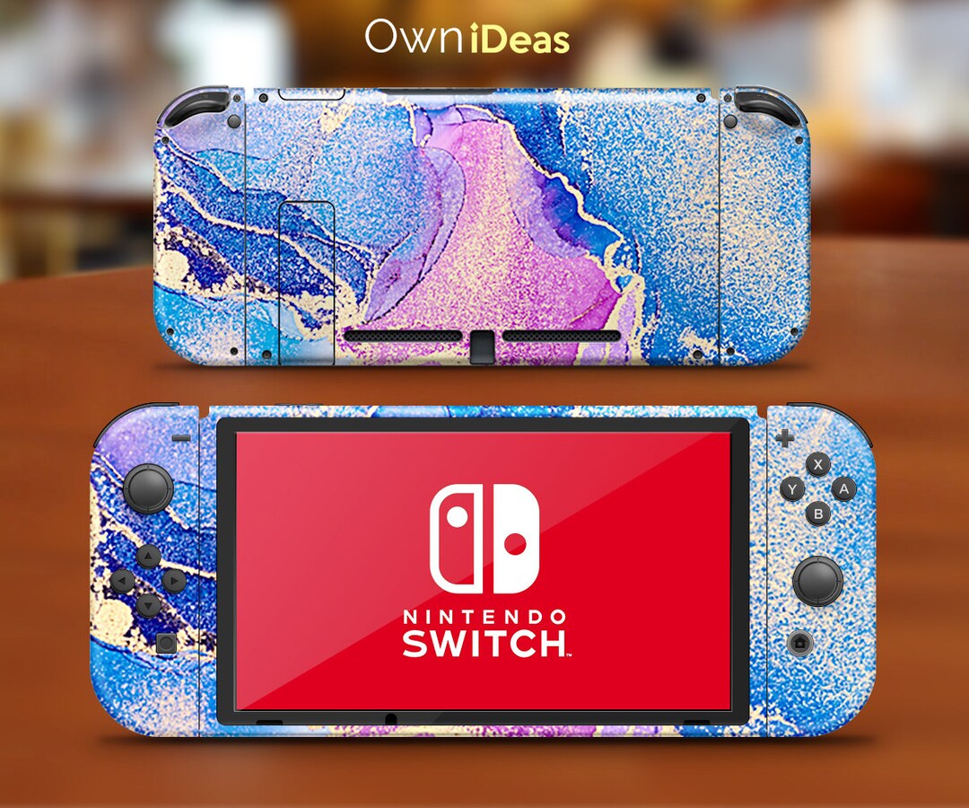 Nintendo Switch Skin Watercolor Pattern Design Personalized Gifts ...