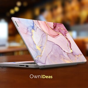 Lenovo Laptop Skin Cute Sticker Diy Kits Pink Marble Design ...
