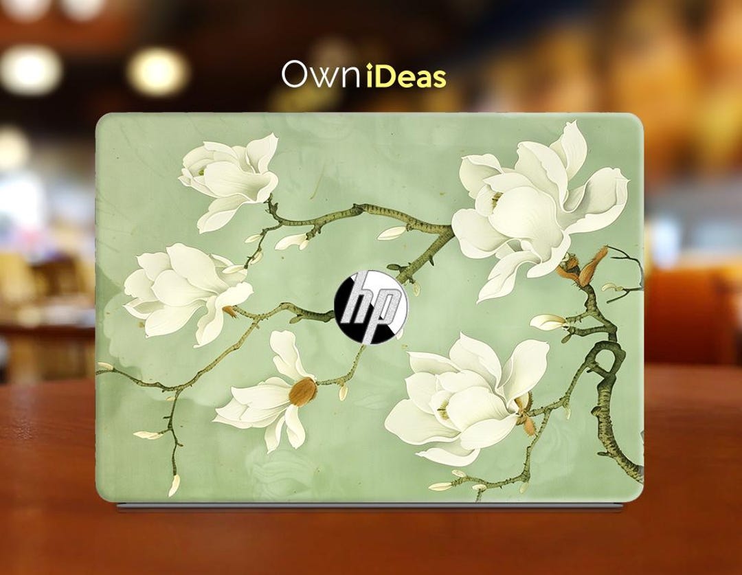 Hp Spectre Laptop Decal Green Flower Pattern Personalized for Envy ...