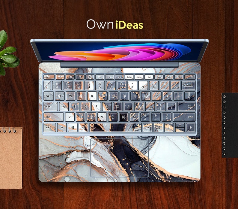 Surface Book Skin Black Marble Texture Customizable - Etsy