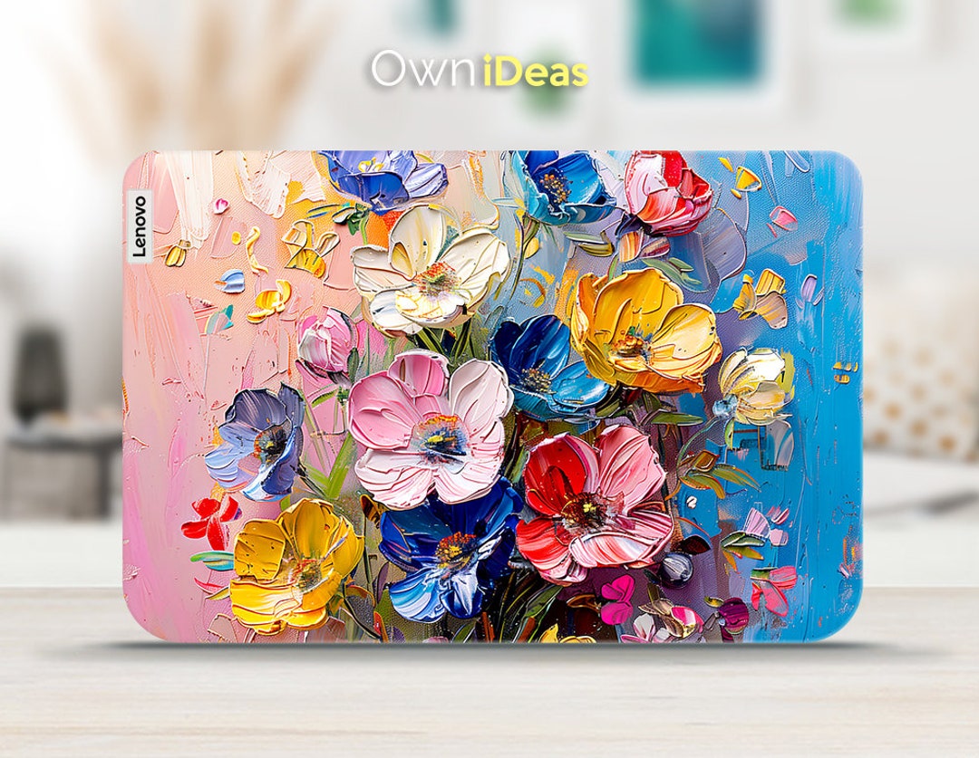 Lenovo Laptop Bright Oil Painting Flower Design Personalized ...