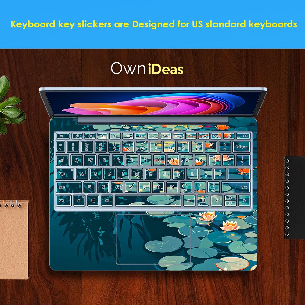 Surface Laptop Skin Green Lotus Design Customizable Personalized Gift ...