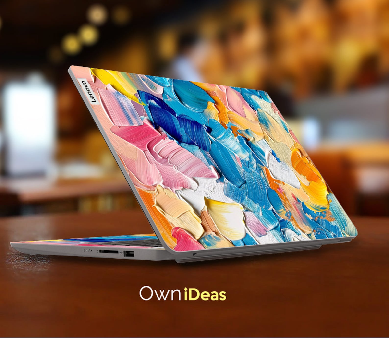 Lenovo Laptop Skin Vinyl Sticker Colorful Design Custom Decal ...