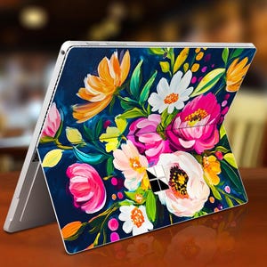 Surface Pro X Decal Colorful Flower Design Personalized Gift for ...