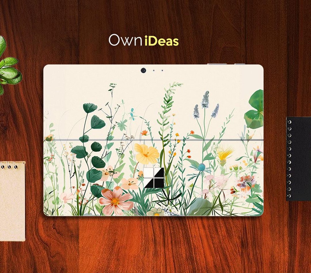 Surface Pro Go Sticker Green Plant Design Personalized Gift for Best ...