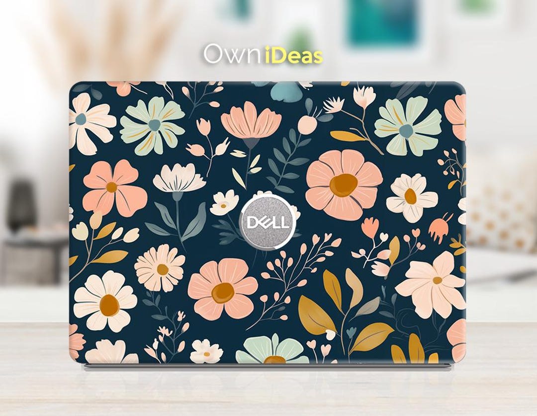 Dell Laptop Decal Beautiful Flower Pattern Personalized Gift for ...